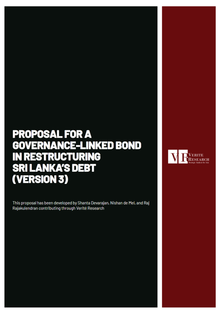 Proposal for a Governance-Linked Bond in Restructuring Sri Lanka’s Debt ...