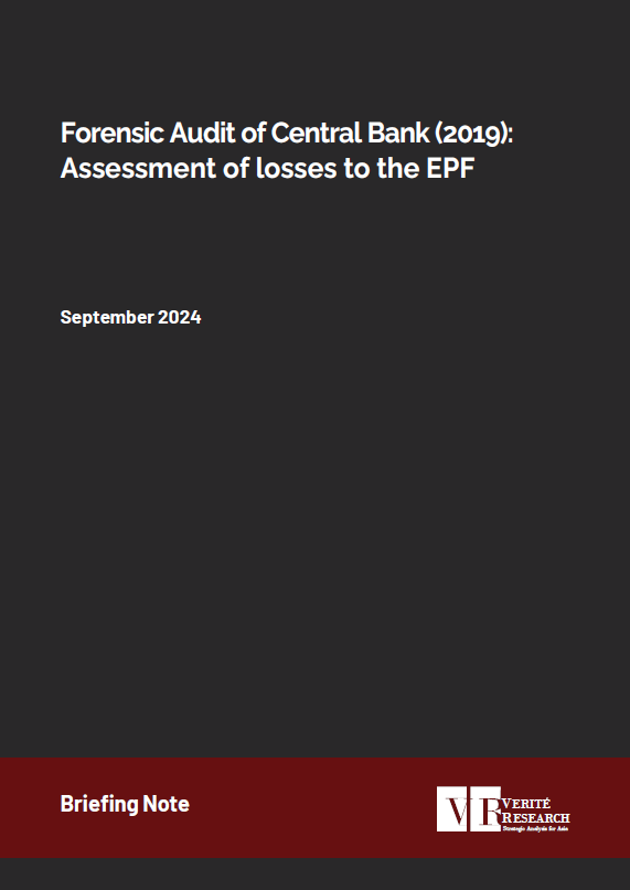 Forensic Audit of Central Bank (2019): Assessment of losses to the EPF - Verité Research